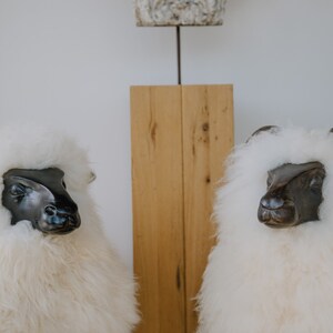 Lalanne Style Sheep Chair.luxurious Fluffy Sheepskin Stool: Soft and ...