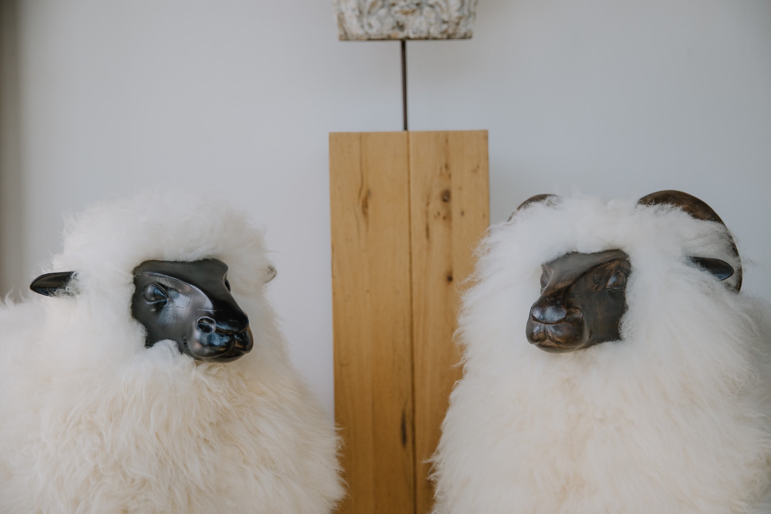 Lalanne Style Sheep Chair.luxurious Mouton Sheepskin Stool: Soft and ...