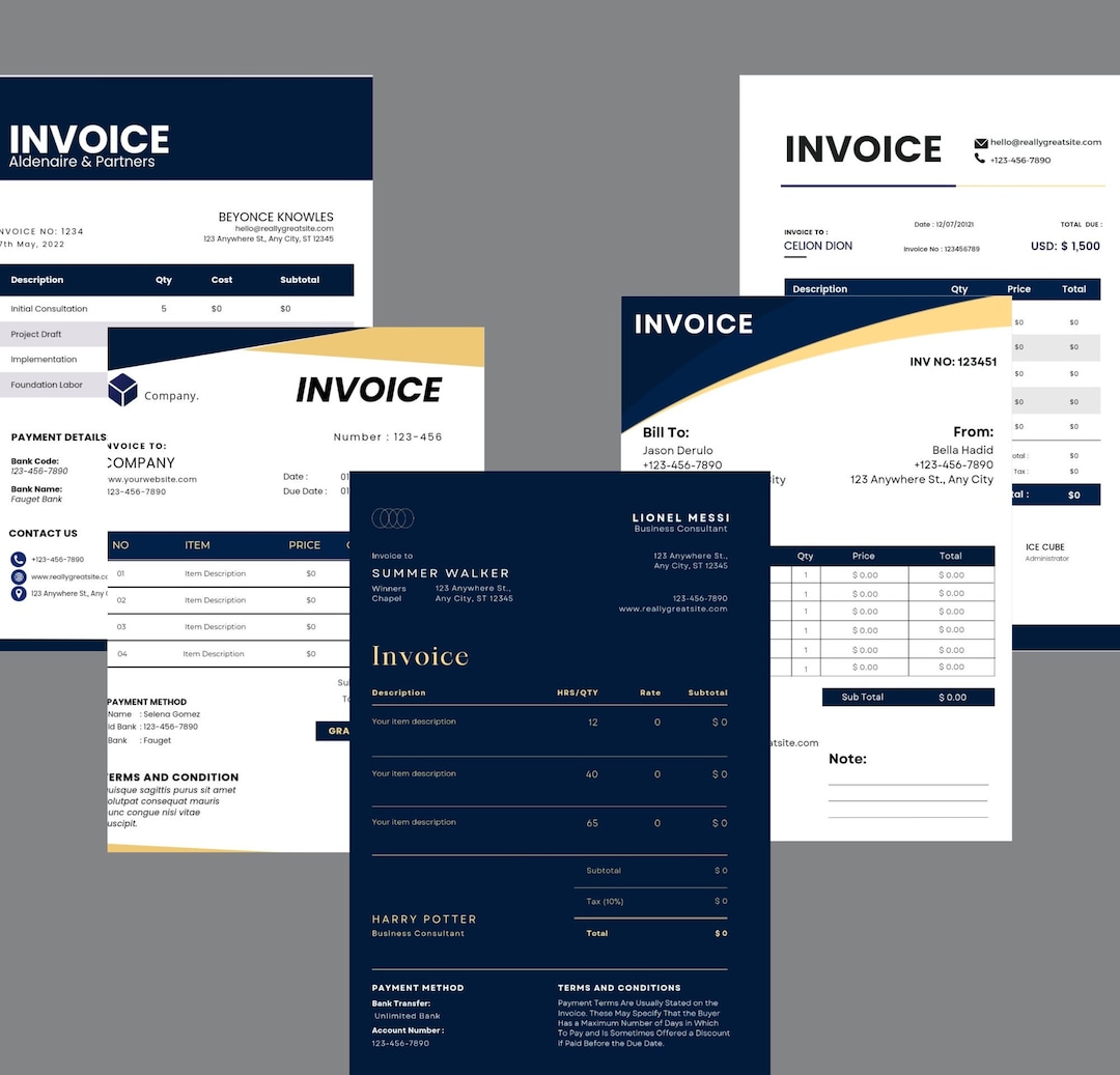 Invoice Template - Etsy