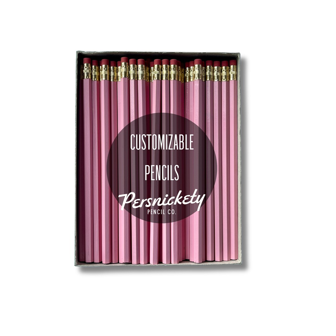 Pastel Pink Custom Pencils | Personalized Pencils | Wedding Favors ...