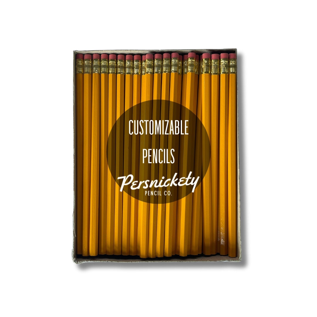 Yellow (no. 2) Custom Pencils | Personalized Pencils | Event Favors ...