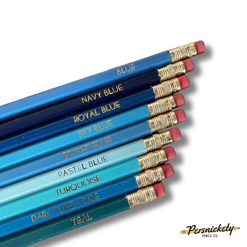 Set of 25 Personalized Pencils | Holographic Foil, Custom Name - Etsy