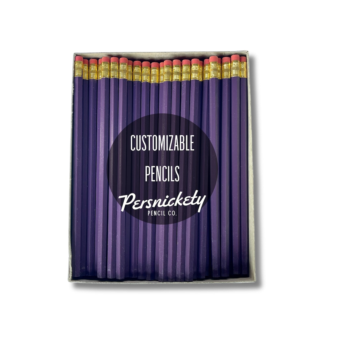 Violet Purple Custom Pencils | Holographic Foil, Personalized - Etsy