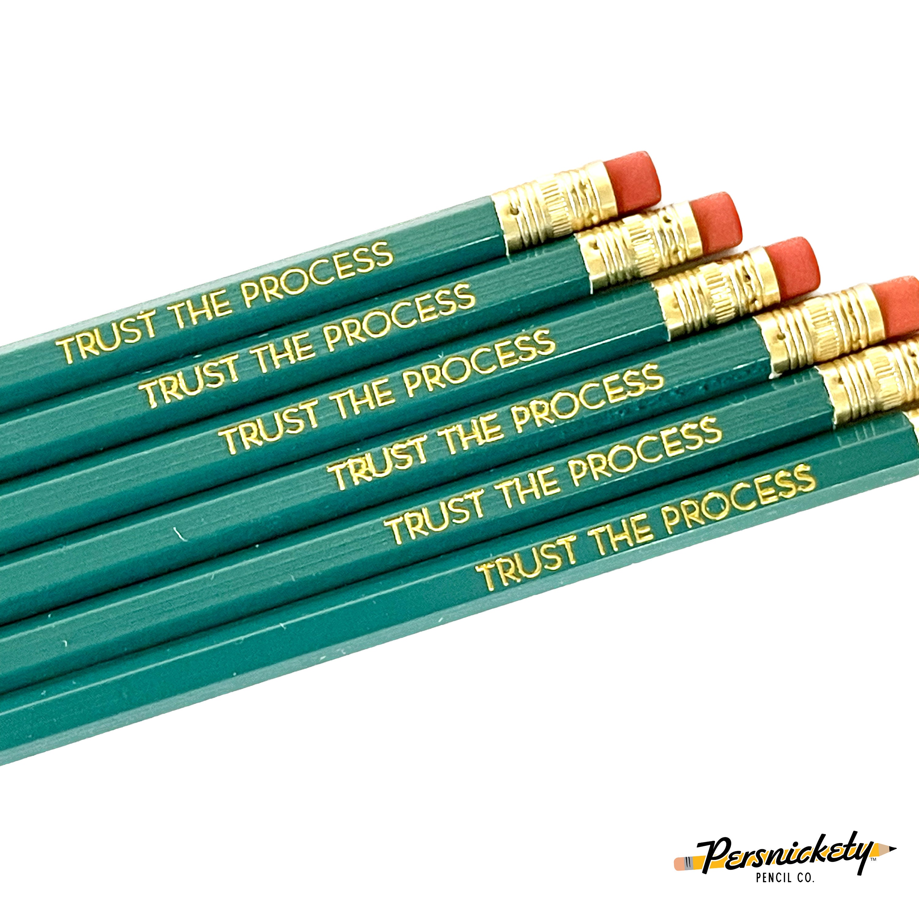 Teal Custom Pencils Personalized Pencils Holographic Foil - Etsy