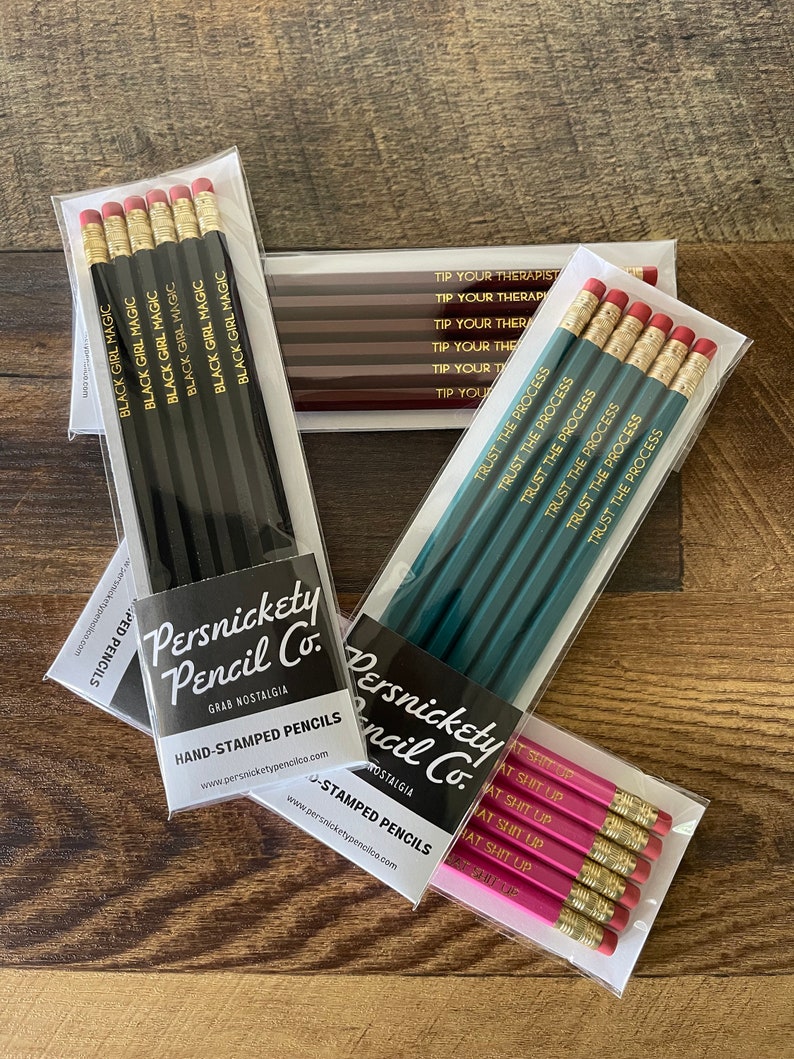 Black Girl Magic Pencil Set Set of Six Foil Stamped Pencils - Etsy