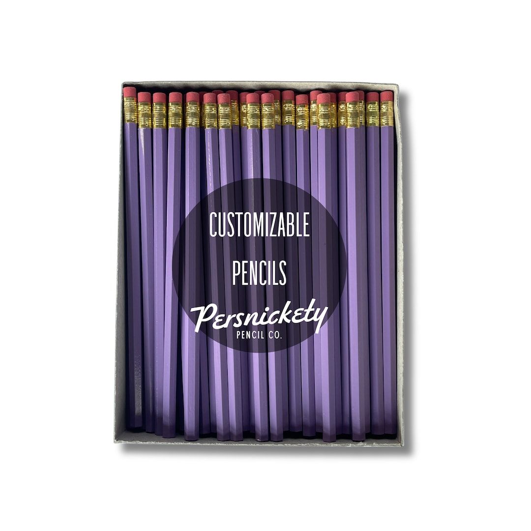 Personalized Lilac Pencils | Holographic Foil, Custom Stationery - Etsy