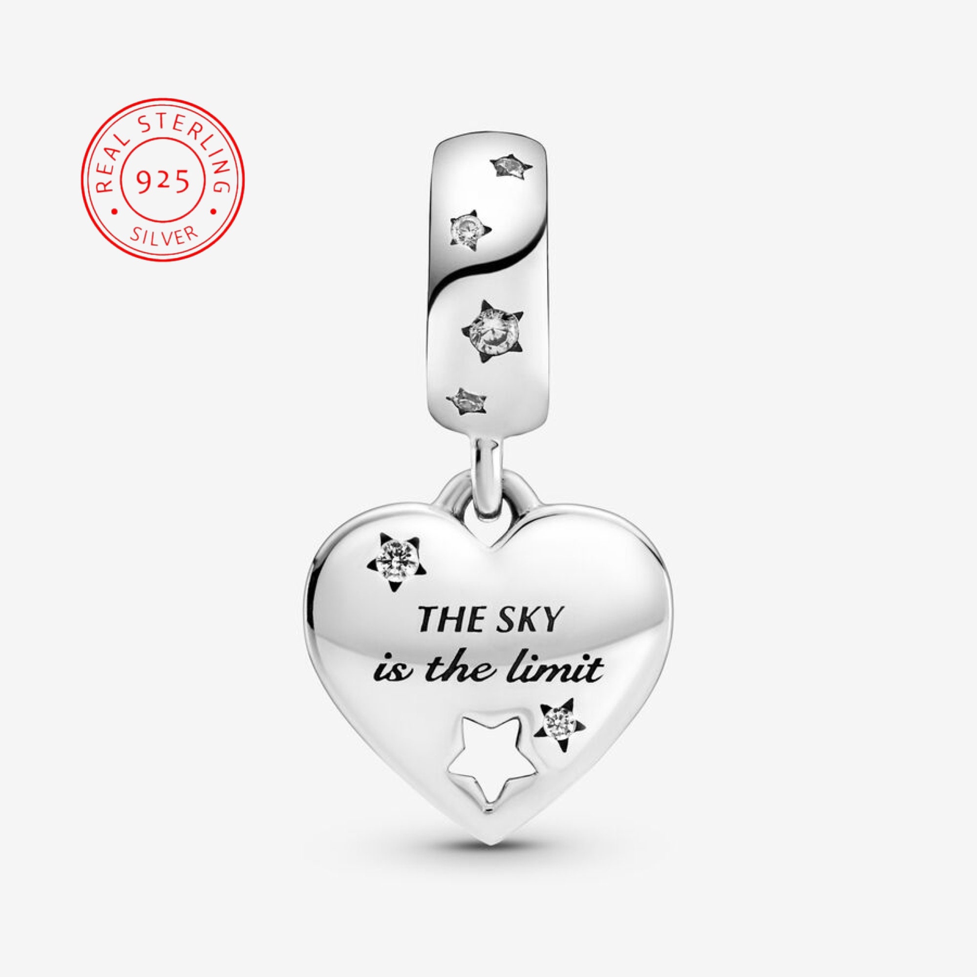 New Pandora Charm Congratulations Heart & Stars Dangle Charm - Etsy