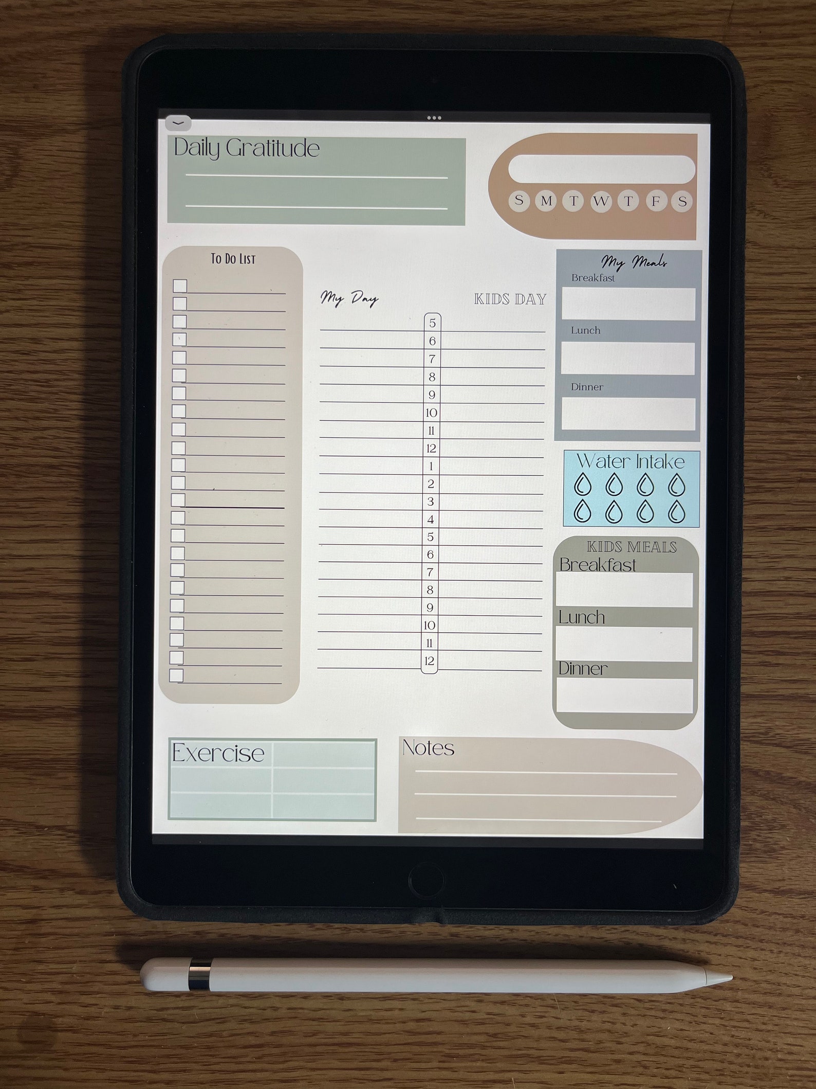 Undated Daily Digital Planner for Moms or Parents, Goodnotes, PDF File ...