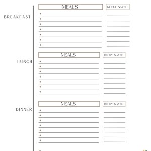 Undated Weekly Meal Plan Digital Planner - Etsy