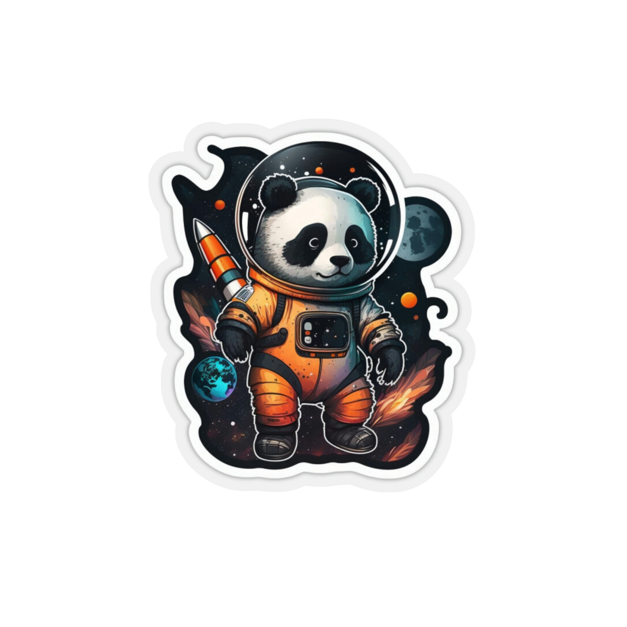 Space Panda Galactic Kawaii Inspired Sticker Vinyl Decal - Etsy