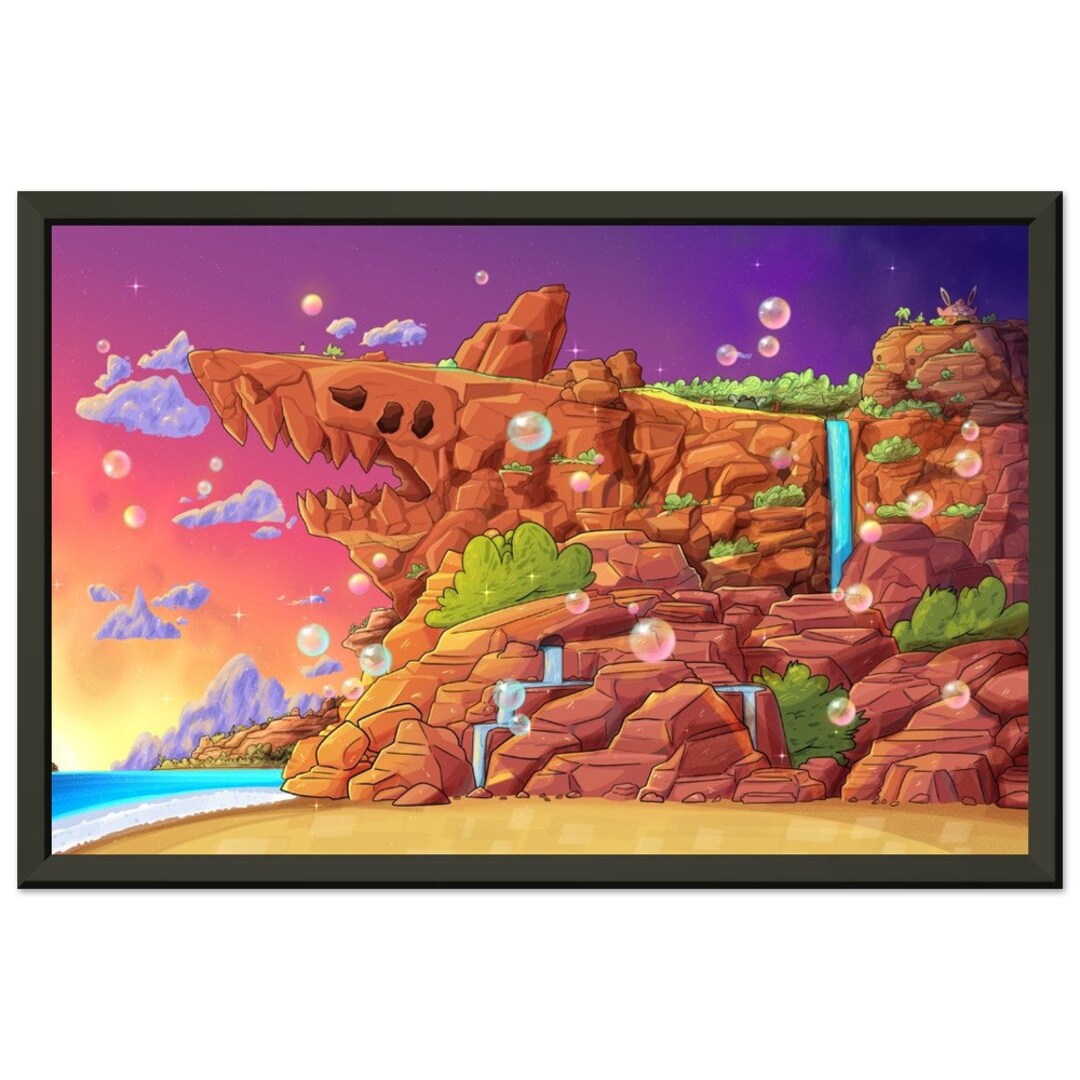 Sharpedo Bluff Metal Framed Poster - Etsy Australia