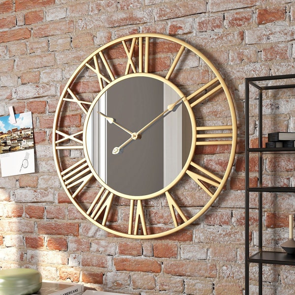 Mirrored Wall Clock - Etsy