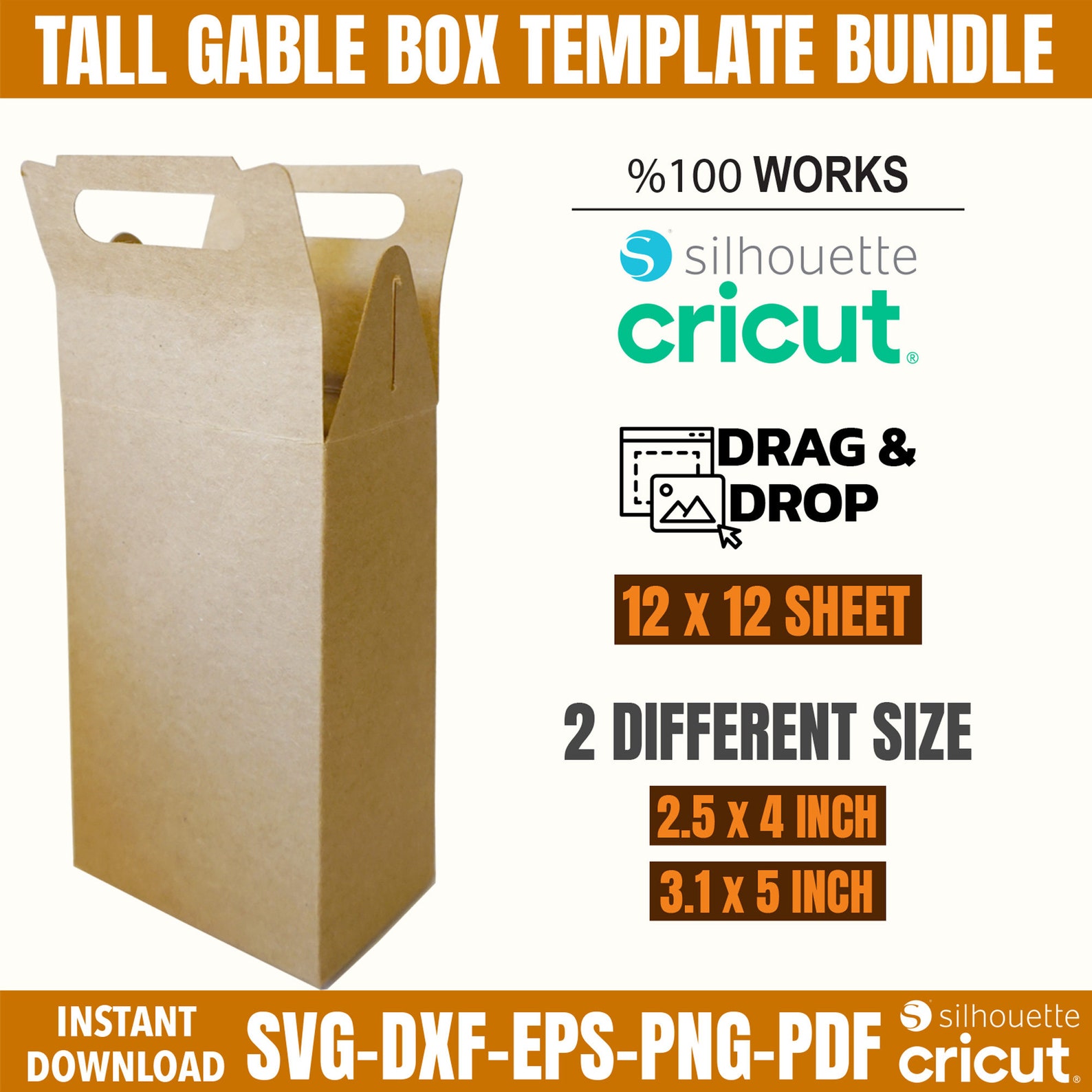 Tall Gable Box Template Bundle: Party Favor & Gift Box (digital Download) - Etsy