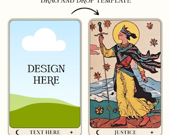DIY Tarot Card Editable Template, Custom Tarot Card Canva Template ...