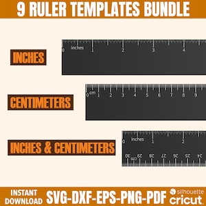 Ruler SVG Template Bundle: Inches & Centimeters (digital Download) - Etsy