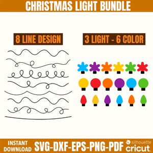Christmas Lights Svg, Canva Editable Christmas Lights, Christmas Svg ...