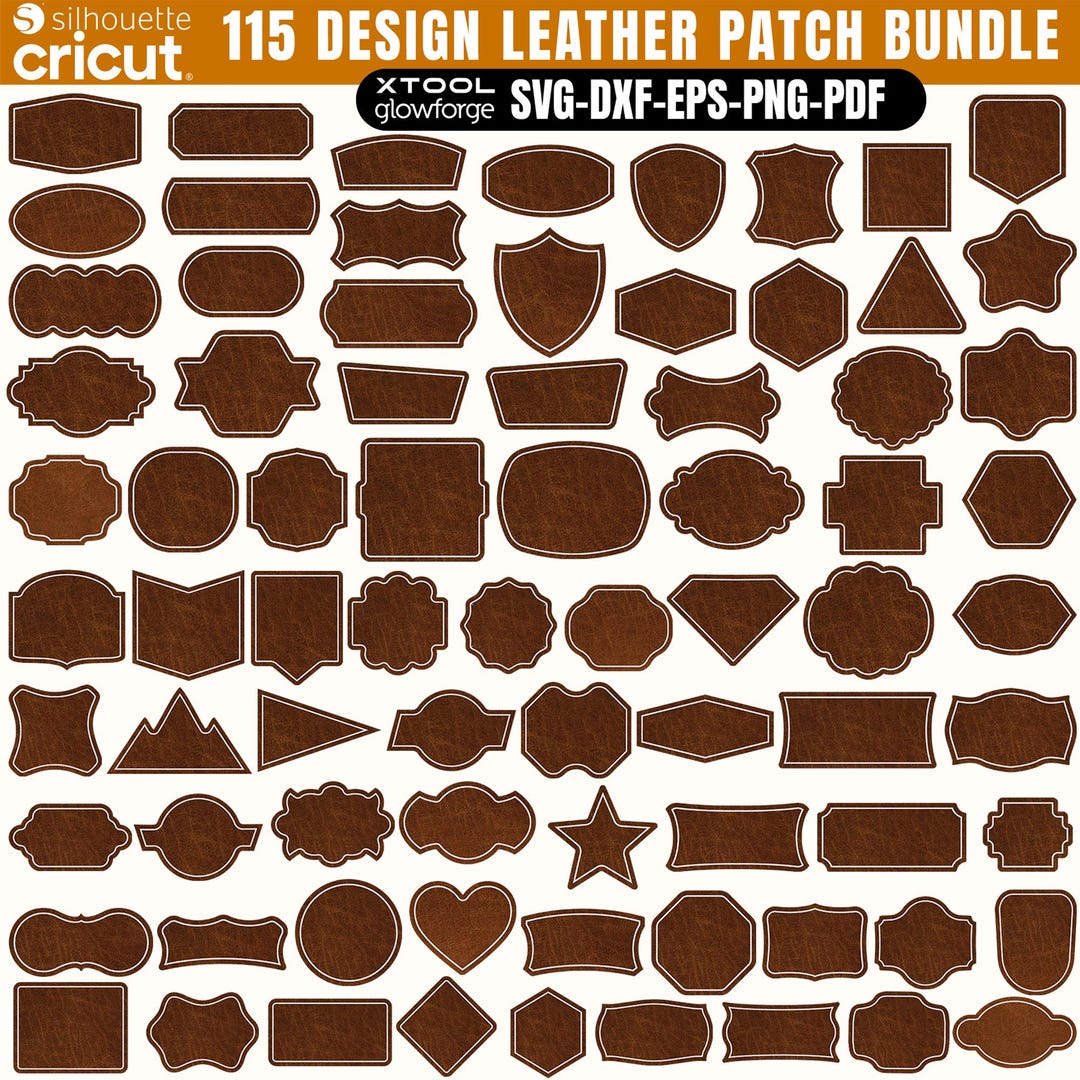 Leather Patch SVG Bundle: 115 Hat Patch Designs (digital Download) - Etsy
