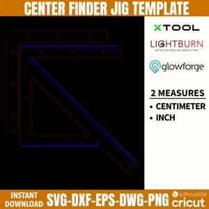 Center Finder Jig Template: Laser Cut Grid (digital File) - Etsy