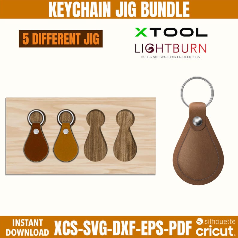 Keychain Jig Template Bundle, Laser Cut Wooden Jig (digital Download ...