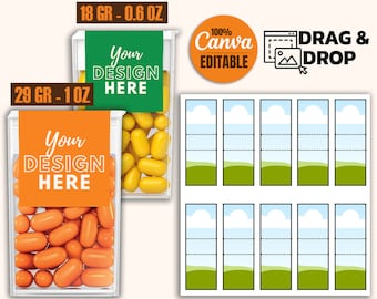 Tic Tac Labels - Etsy