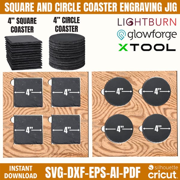 Coaster Jig Laser File - Etsy UK