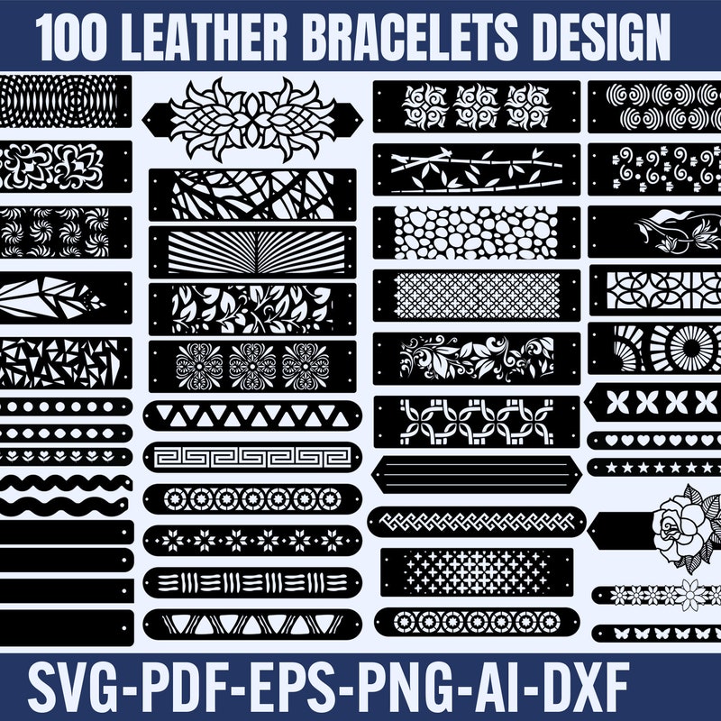 Leather Bracelet Svg - Etsy