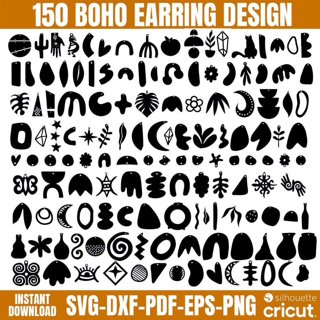Boho Earring Svg, Earring Svg, Earring Bundle Svg, Earring Laser Cut ...
