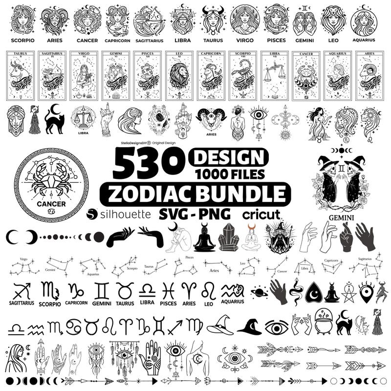 Zodiac Tarot Cards Laser - Etsy