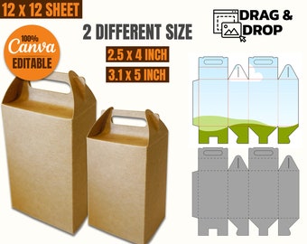 Tall Gable Box, Editable, Canva Template - Etsy