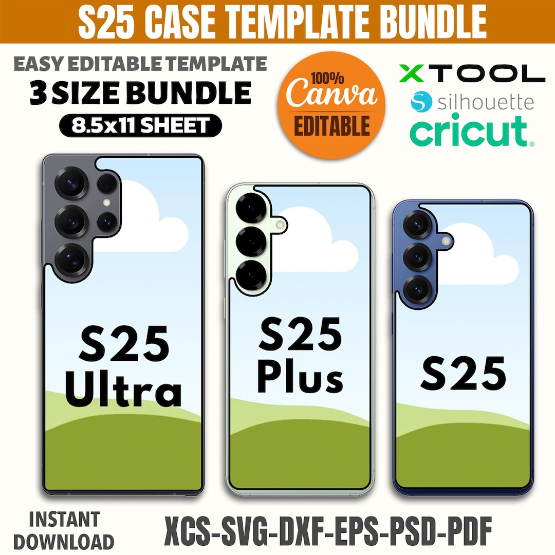 Galaxy S25 Phone Case Template Bundle | Sublimation & DTF (digital ...