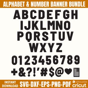 Letter & Number Banner Svg, Alphabet Banner Svg, Diy Banner Svg, Cricut ...
