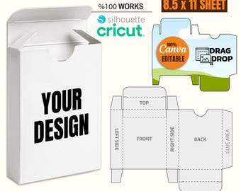 Blank Playing Card Box Template Svg, Poker Card Box Template, Box Svg ...