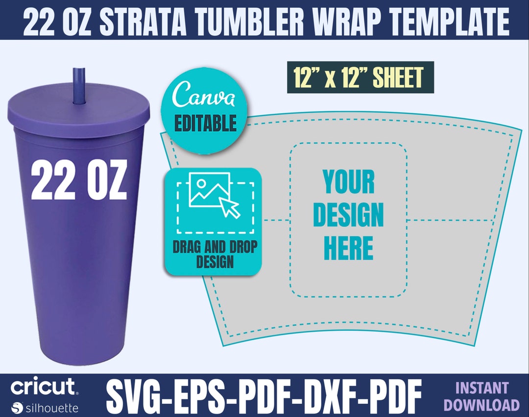 Strata Tumbler Template, 22 Oz Strata Tumbler Wrap, 22 Oz Strata ...