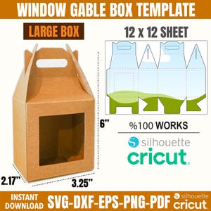 Window Gable Box Template Bundle: SVG, PNG, PDF (digital Download) - Etsy