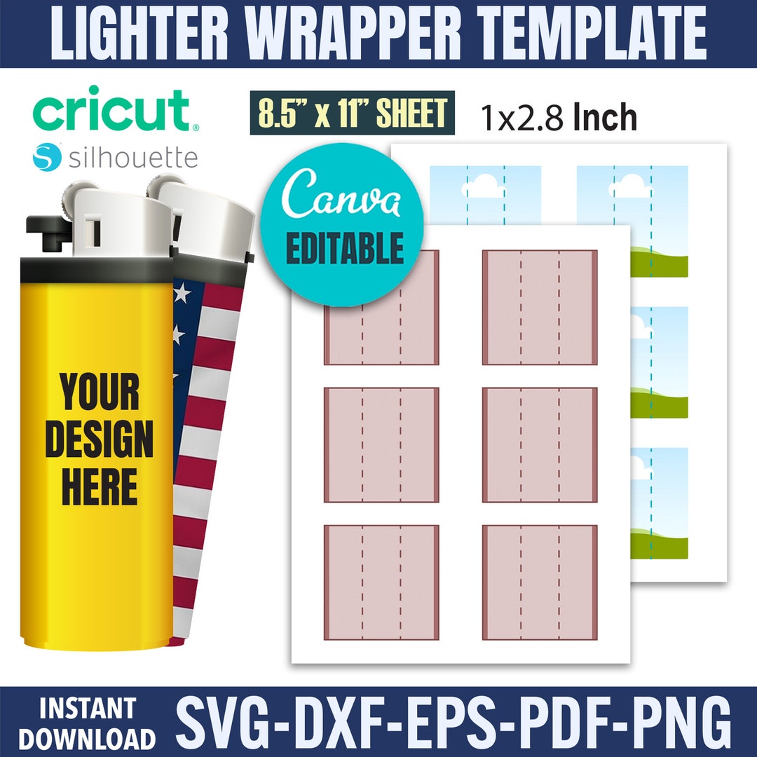 Lighter Label Template Svg, Lighter Wrapper Template, Lighter Label ...