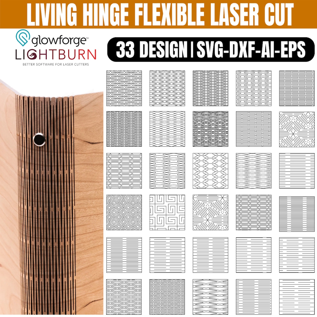 Flexible Living Hinge Laser Cut Files (svg, Dxf, Ai, Eps) (digital ...