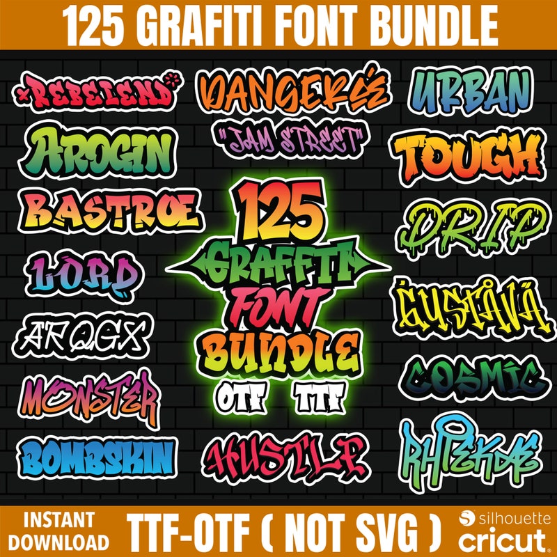 Graffiti Alphabet Fonts - Etsy UK