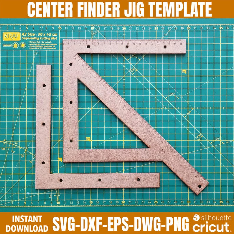 Center Finder Jig Template: Laser Cut Grid (digital File) - Etsy
