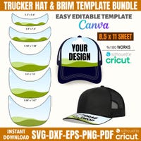 Trucker Hat Design Template for Trucker Hat Bar Pink Design Patch ...