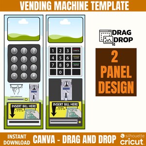 Editable Vending Machine Template Bundle: DIY Graduation Box (CANVA ...