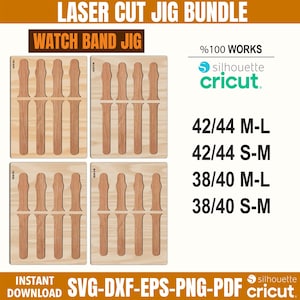 Laser Cut Jig Bundle: Pencil, Watch Band, Coaster (SVG, PNG, PDF) - Etsy