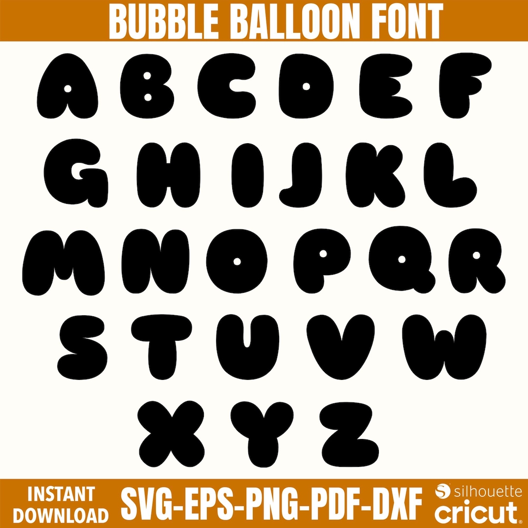 Bubble Font SVG: Retro Groovy Alphabet (digital Download) - Etsy