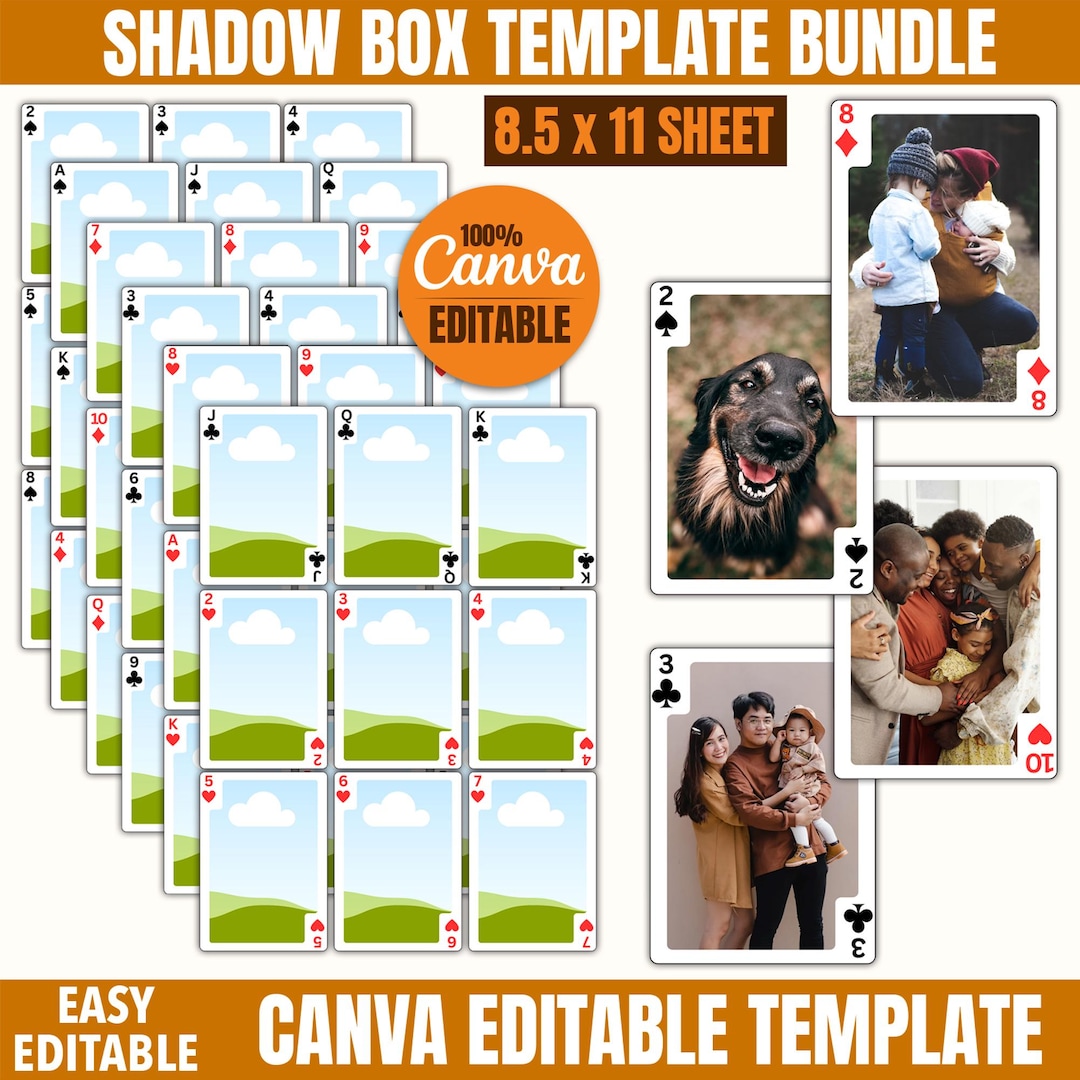 Personalized Photo Playing Cards Template: Editable Canva Design ...