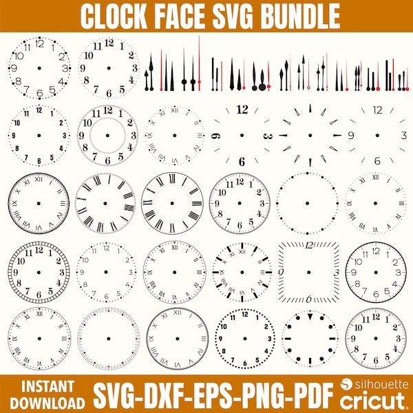Clock Cut Files Svg - Etsy UK
