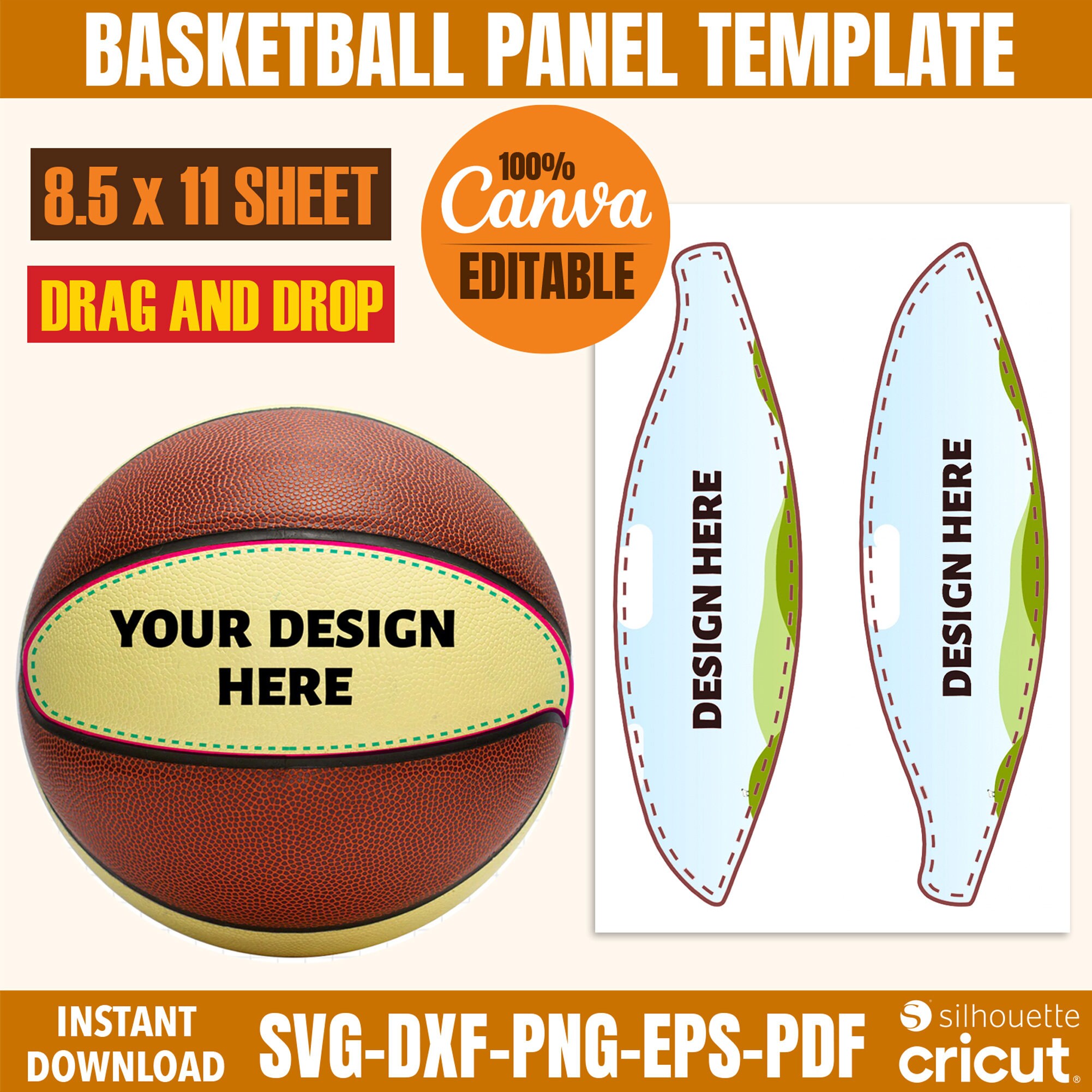 Sports Ball Panel Template Bundle: Canva Drag & Drop (digital Download ...
