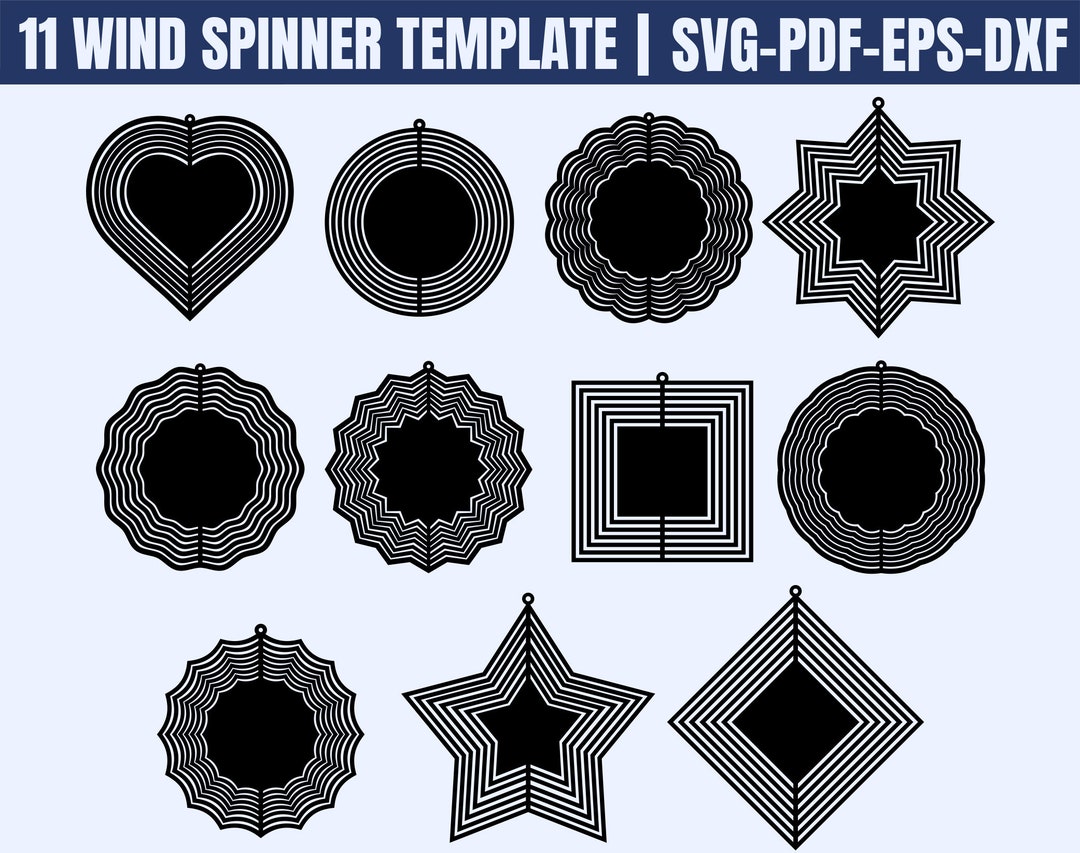 11 Wind Spinner Wind Spinner Template Wind Spinner Svg - Etsy