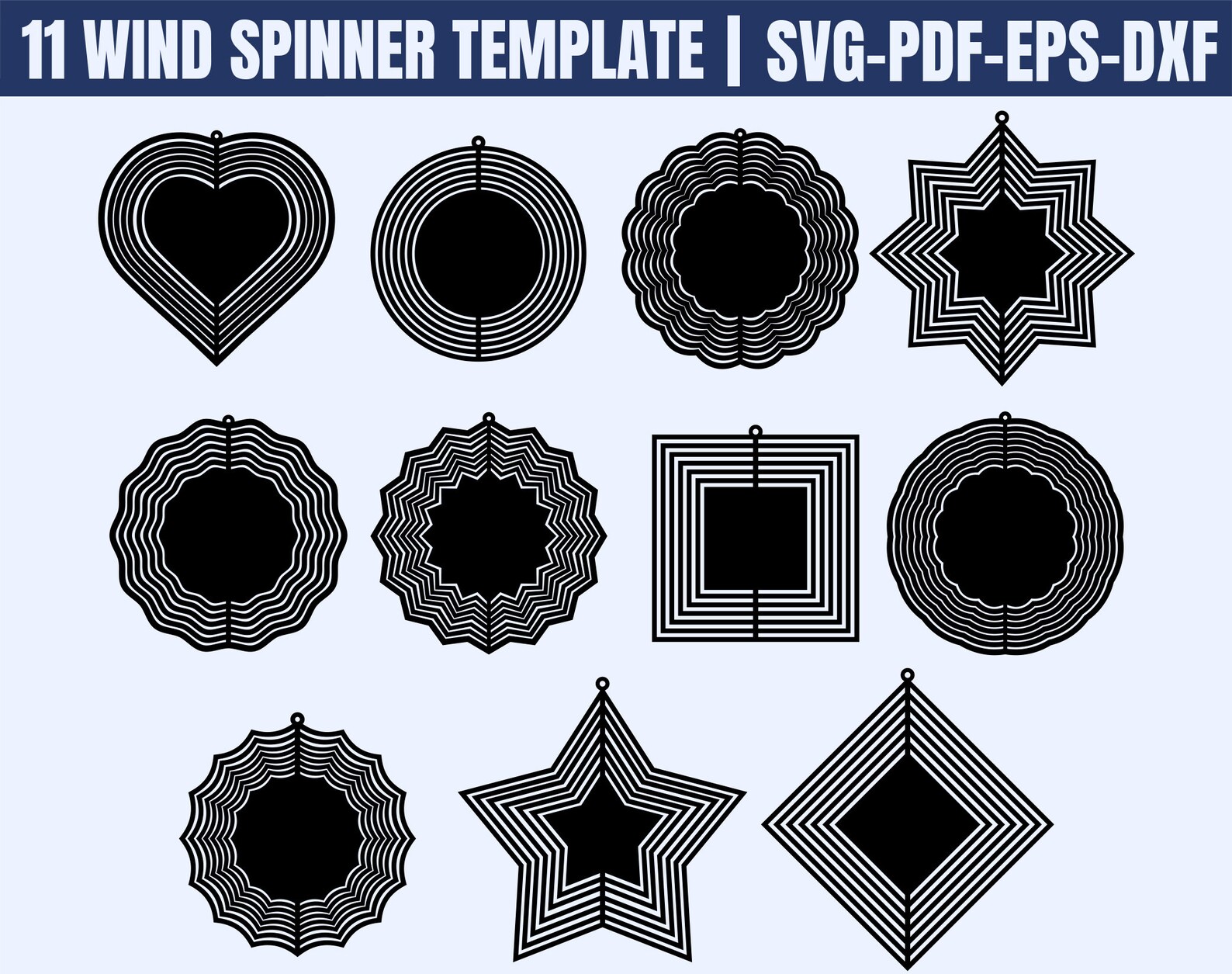 11 Wind Spinner Wind Spinner Template Wind Spinner Svg - Etsy