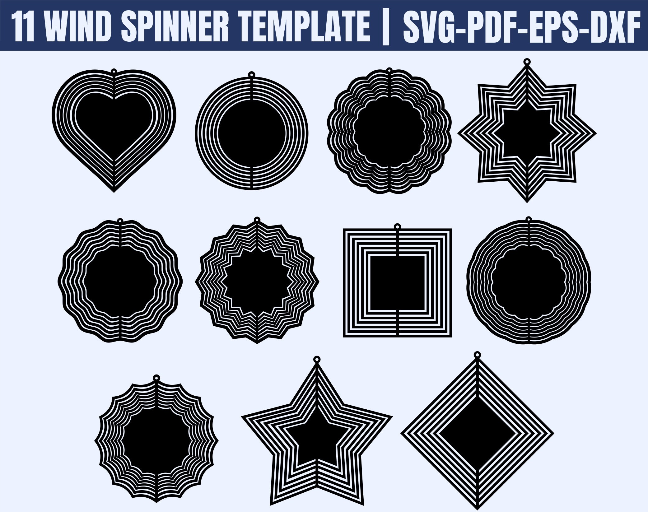 11 Wind Spinner Wind Spinner Template Wind Spinner Svg - Etsy