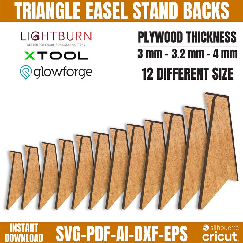 Triangle Easel Stand SVG: Picture Frame Display (digital Download) - Etsy