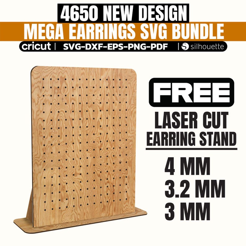 4650 Earring Designs SVG Mega Bundle: Laser Cut, Cricut, Leather, Wood ...